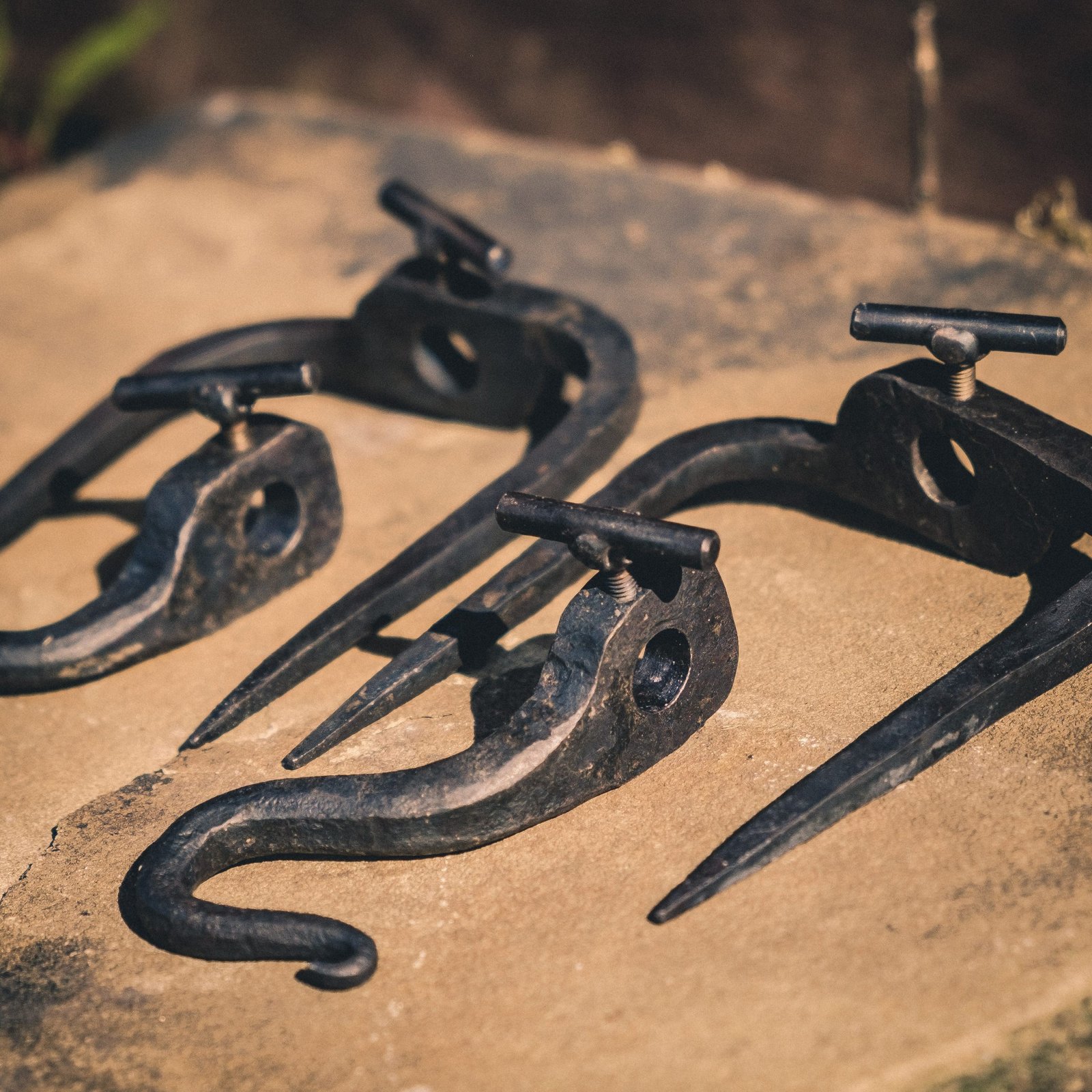 Hand Forged Spit Kit for Campfire Tripod – Gate Foot Forge