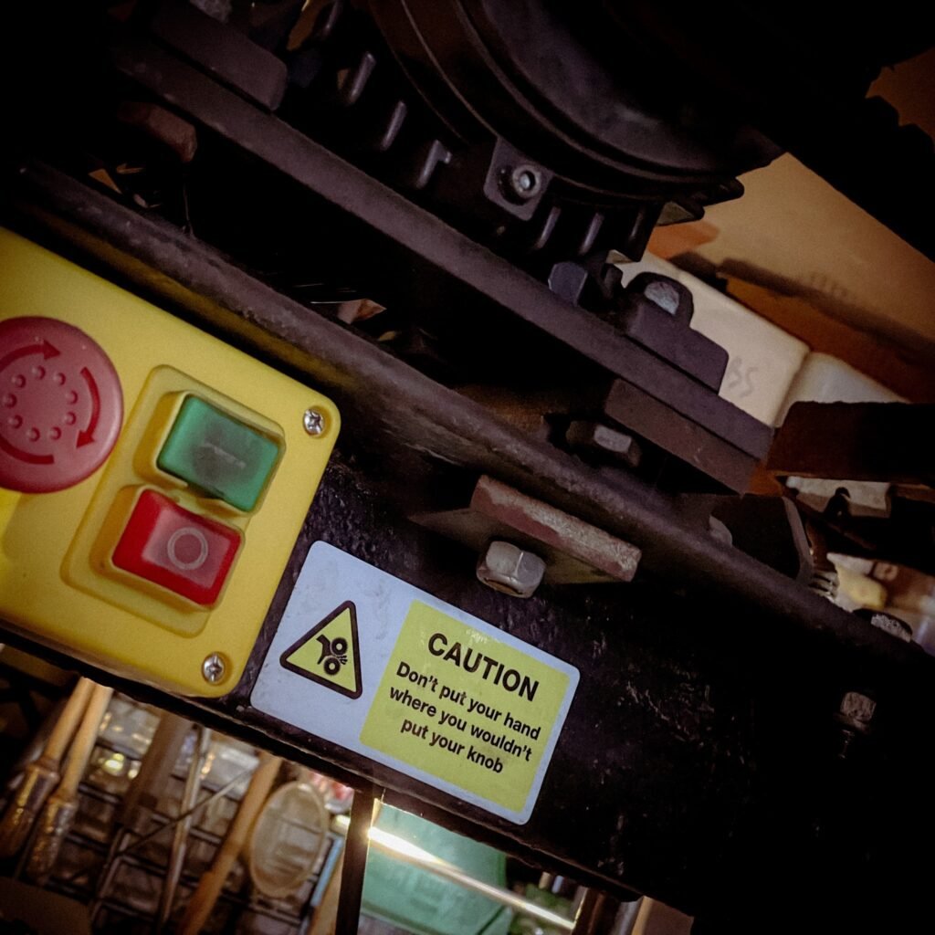 Workshop “Safety” Stickers – Gate Foot Forge